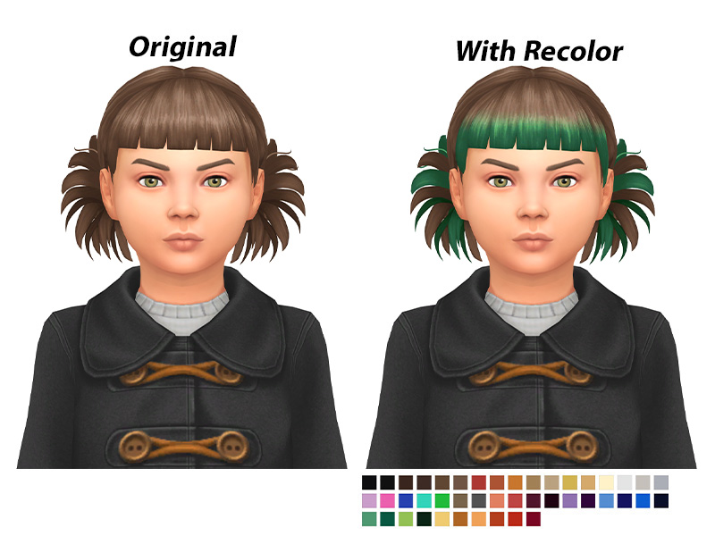 The Sims Resource | SHS_EddieChild_RecolorHair.package