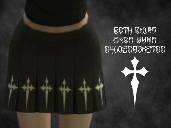 The Sims Resource | Goth Cross Skirt