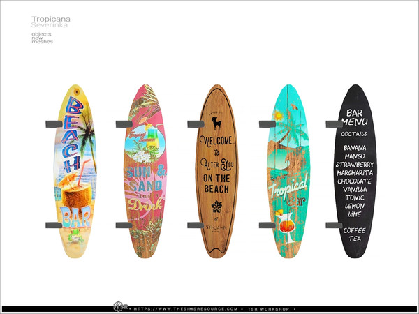 The Sims Resource | Tropicana - serf sign board vert