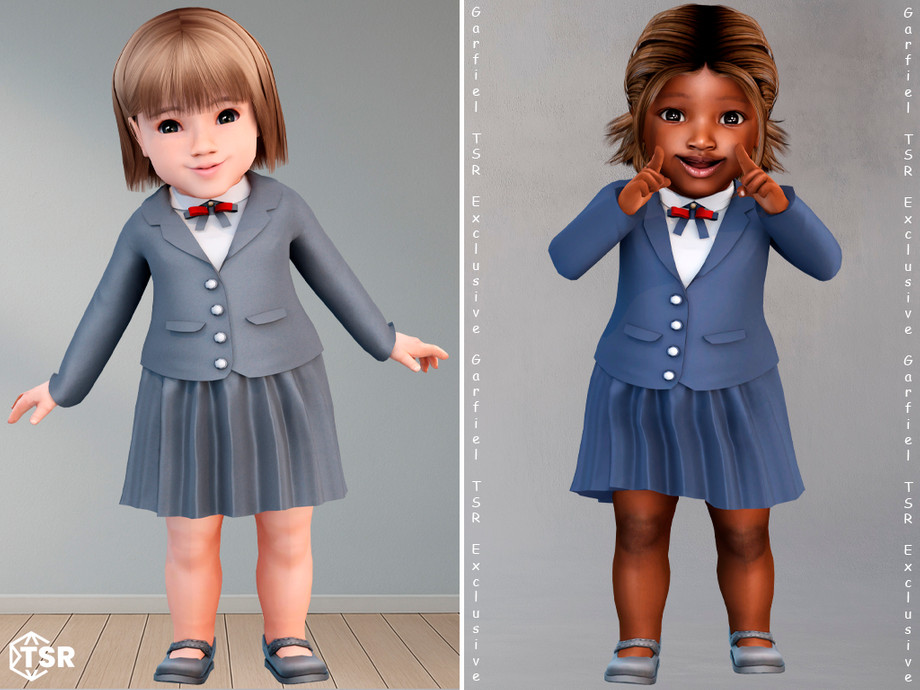 The Sims Resource | Infant formal school uniform