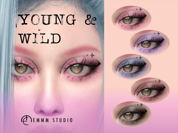 The Sims Resource | Eye Shadow 2 Young & Wild