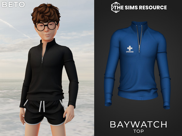 The Sims Resource | Baywatch (Top - Child Version)