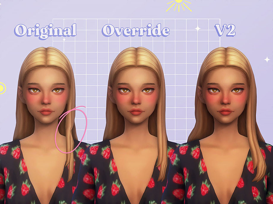The Sims Resource | miiko-long-tucked-hair-v2.package
