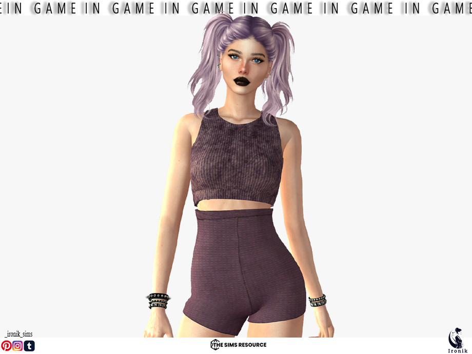 The Sims Resource | [PunkRebels] Courtney SET - Shorts