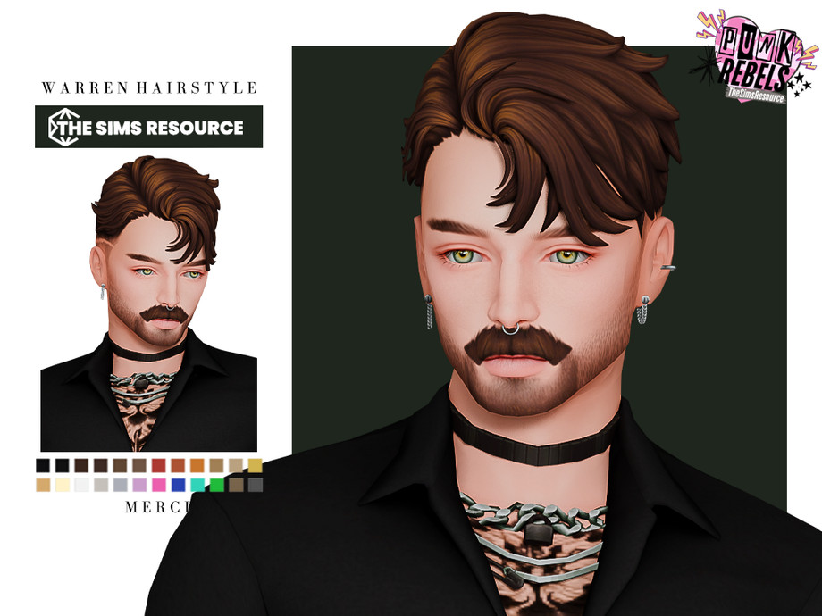 The Sims Resource | Punk Rebels - Warren Hairstyle