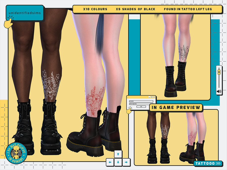 The Sims Resource | Blossom V2 Tattoo