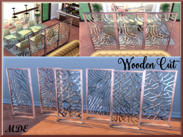 The Sims Resource | MDE-Divider Set-Wooden Cut