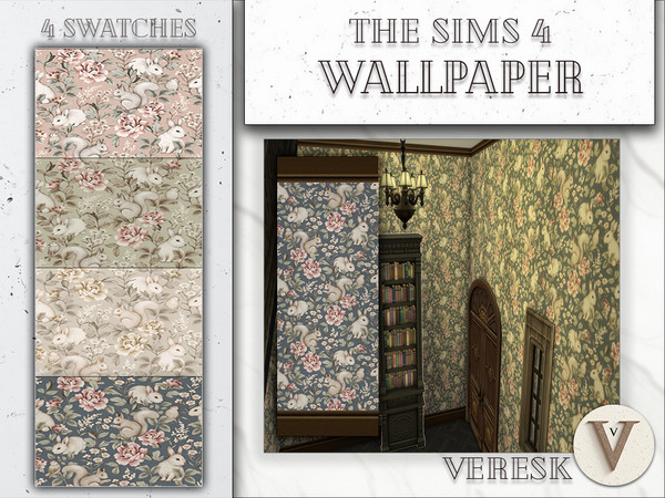 The Sims Resource | [Veresk] Forest motifs wallpaper