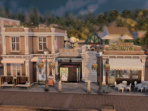 The Sims Resource | Peachy Vintage & Boba _ Thrift Store & Bubble Tea Cafe