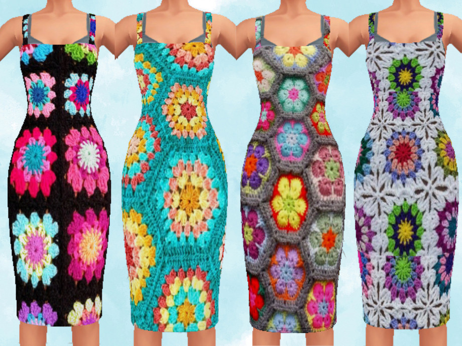 The Sims Resource | S&S Crochet Dress