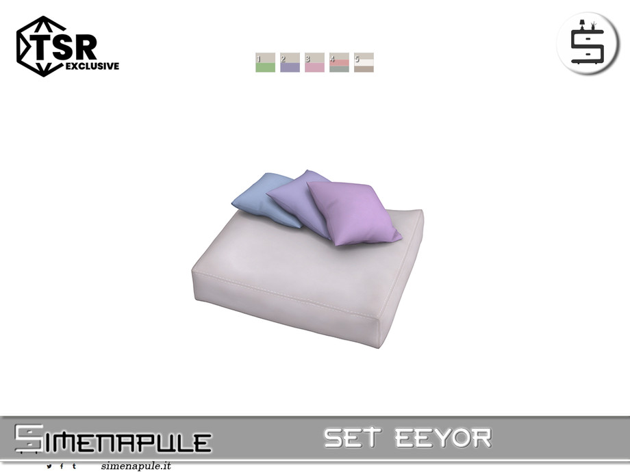 The Sims Resource | [SeN4] Set Eeyor - Floor Pillows