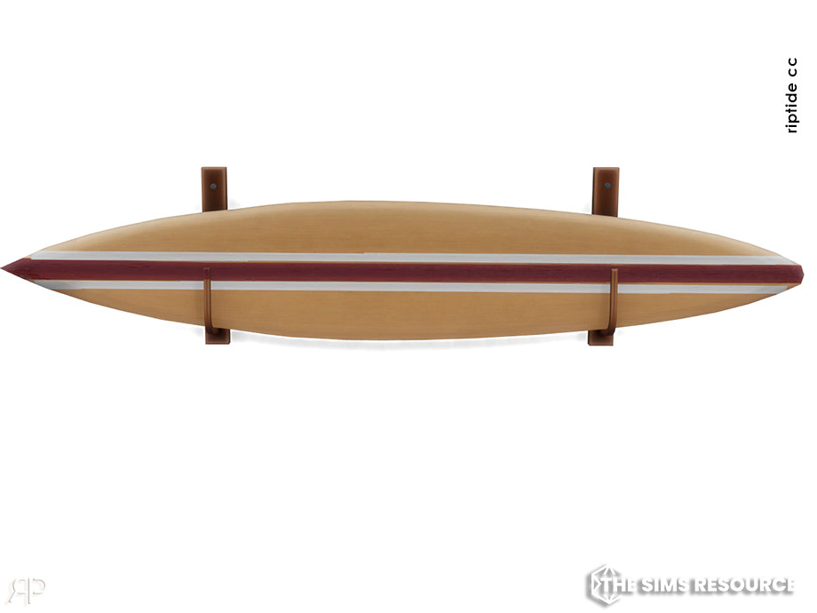 The Sims Resource | Riptide CC-Cali Boho Wall Set A Vintage Surfboard