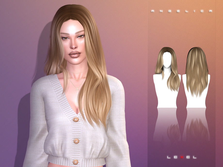 The Sims Resource | LEXEL - Angelica adult hairstyle