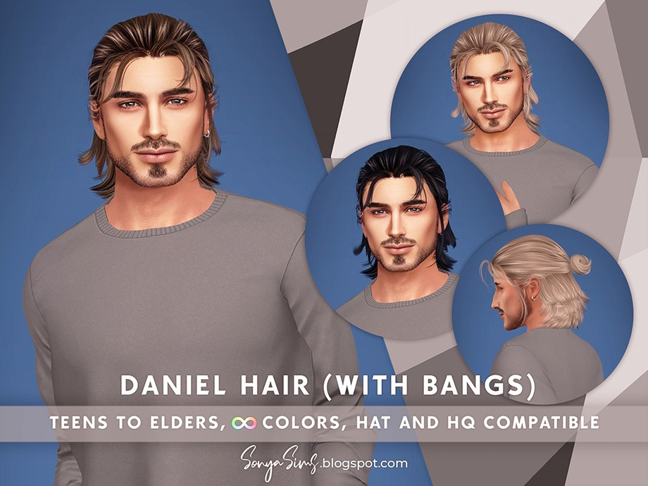 The Sims Resource | Daniel Hair (With Bangs)