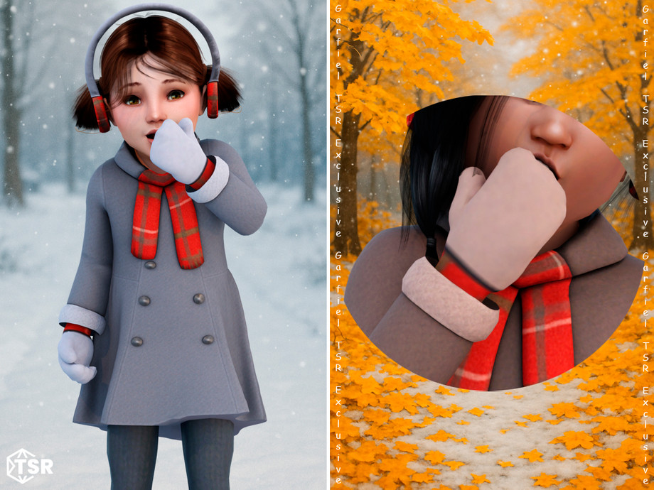 The Sims Resource | Cute warm toddler mittens (bracelet slot)