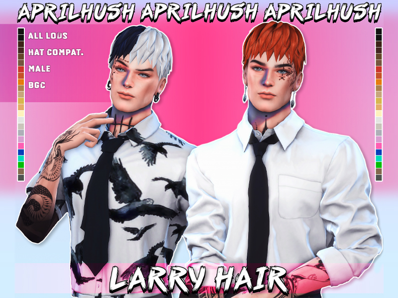 The Sims Resource | [aprilhush] Larry hair V2