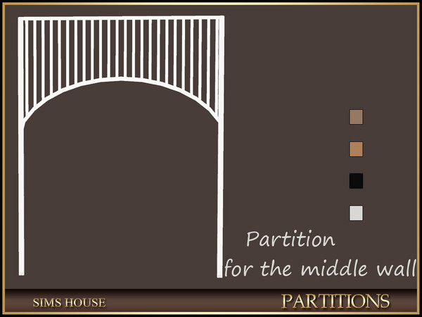 The Sims Resource | Sims House PARTITION ARCH WIDE | PARTITIONS
