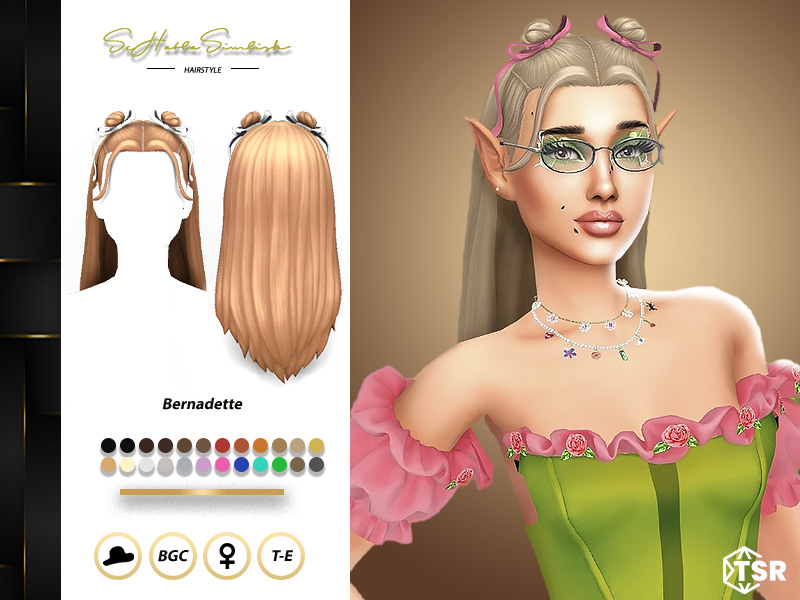 The Sims Resource | SHS_Bernadette_Hair.package
