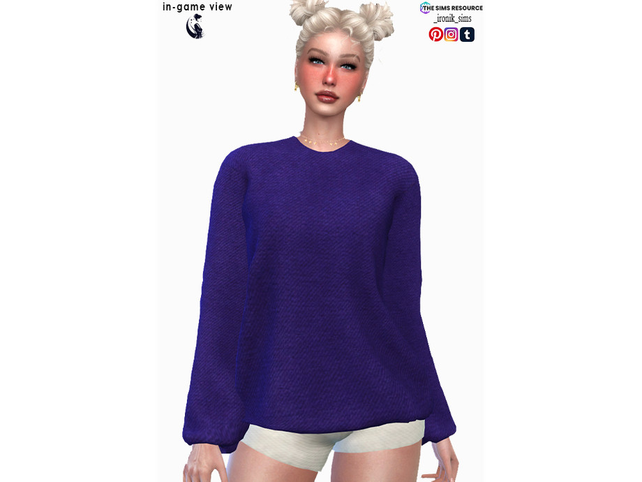 The Sims Resource | Millie Oversize Sweater