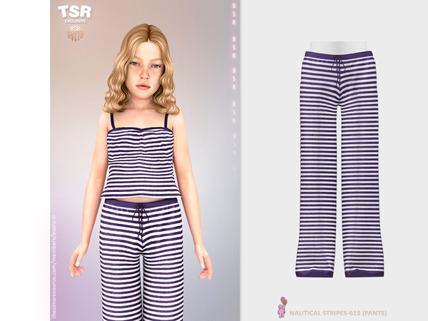 The Sims Resource | ChildF - NAUTICAL STRIPES-615 (PANTS) BD1567