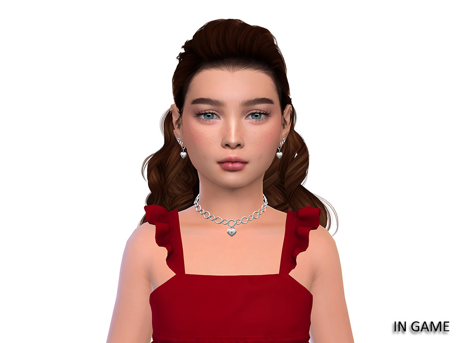 The Sims Resource | Heart Lock Necklace (children)