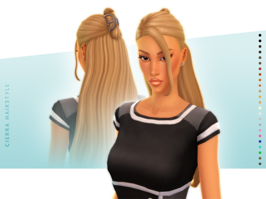 The Sims Resource | Cierra Hairstyle - Style 8