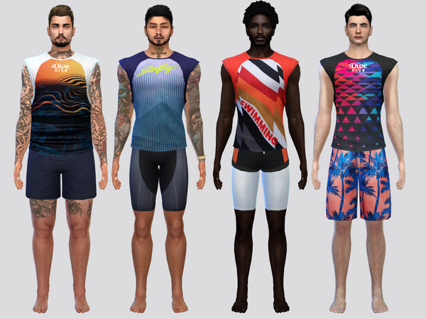 The Sims Resource | Swim Sports Tank Top