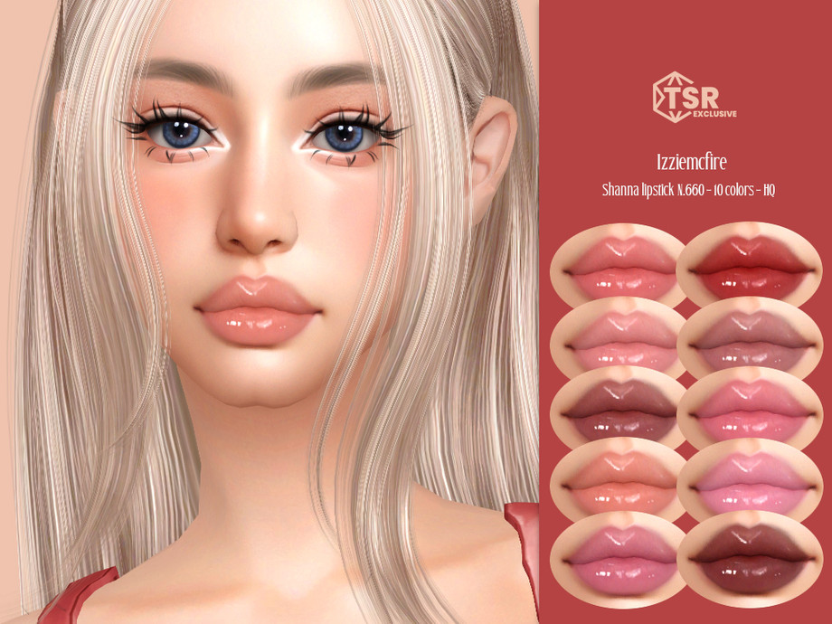The Sims Resource | IMF Shanna Lipstick N.660