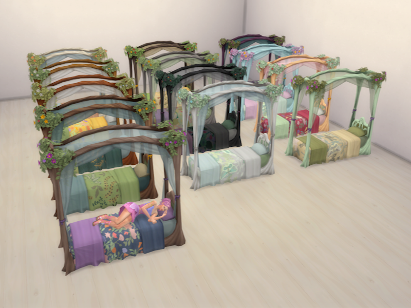 The Sims Resource | Enchanted By Nature Canopy Single Bed