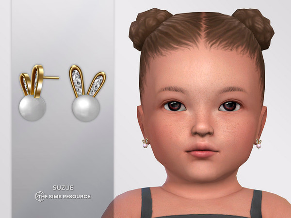 The Sims Resource | Rabbit Earrings Infant