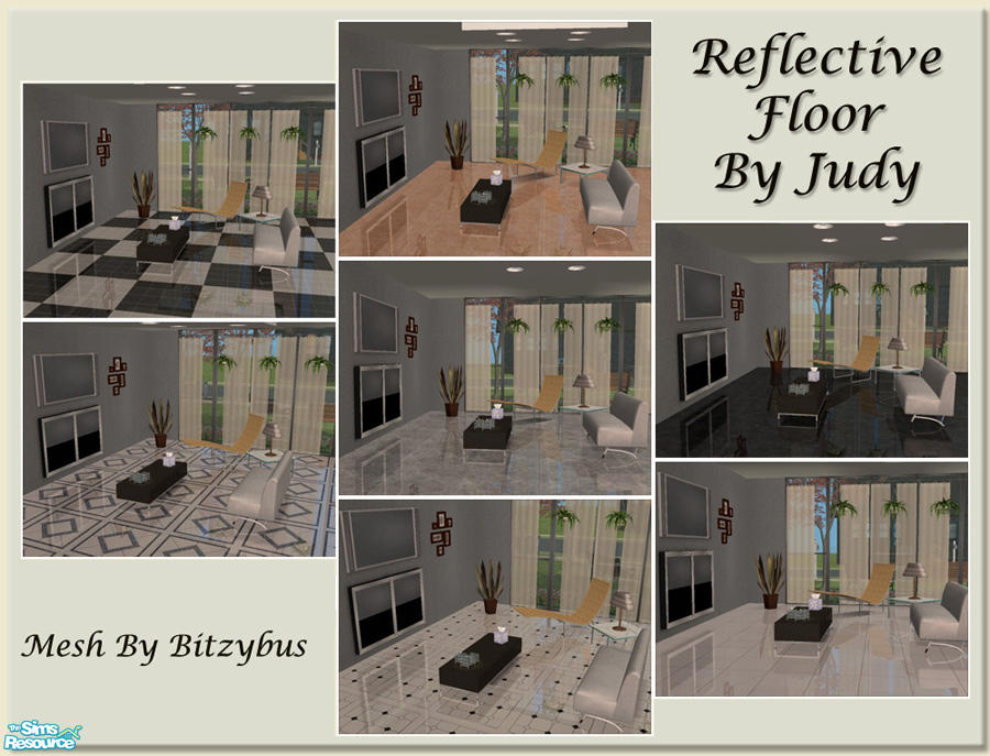 The Sims Resource - Judy Reflective Floor Recolor Set 3