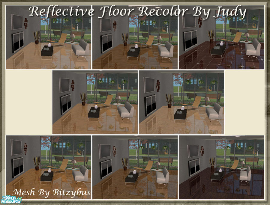 The Sims Resource | Judy reflective Floor Recolor Set 2