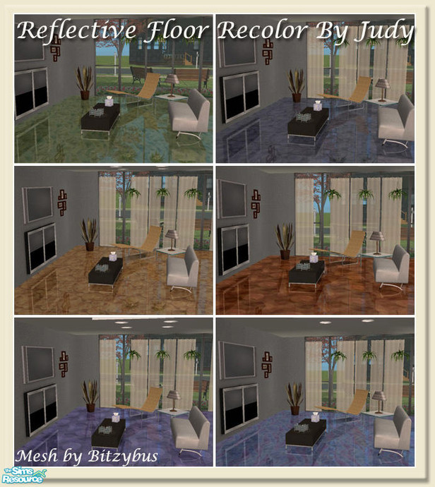 The Sims Resource | Judy Reflective Floor Recolor Set 3