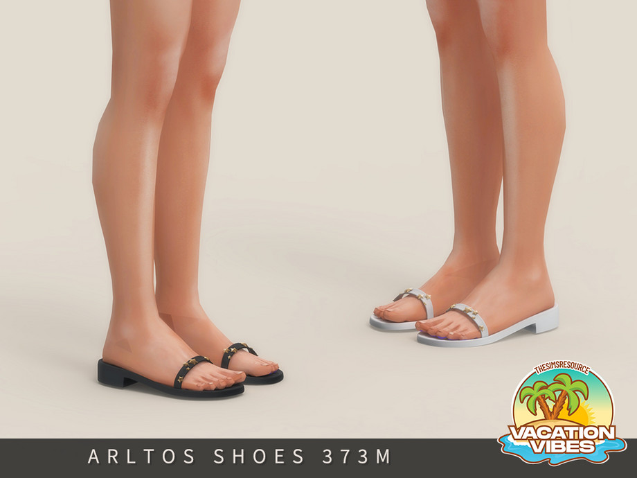 The Sims Resource | Vacation Vibes - Slippers With Stars Male
