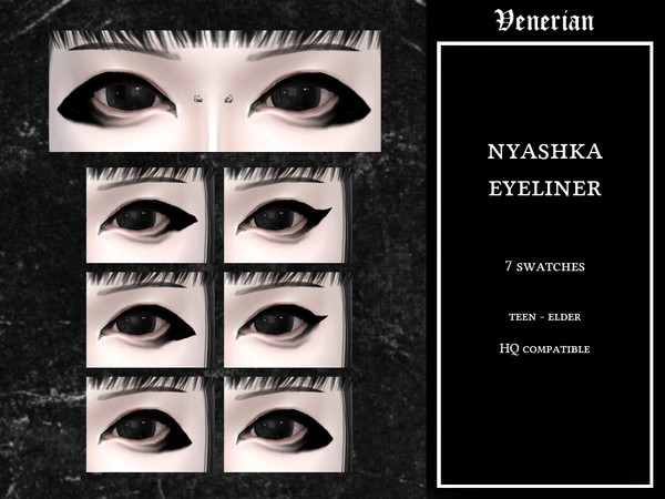 The Sims Resource | Nyashka Eyeliner by Venerian
