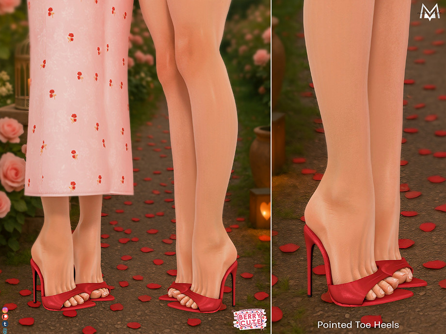 The Sims Resource | Pointed Toe Heels S623