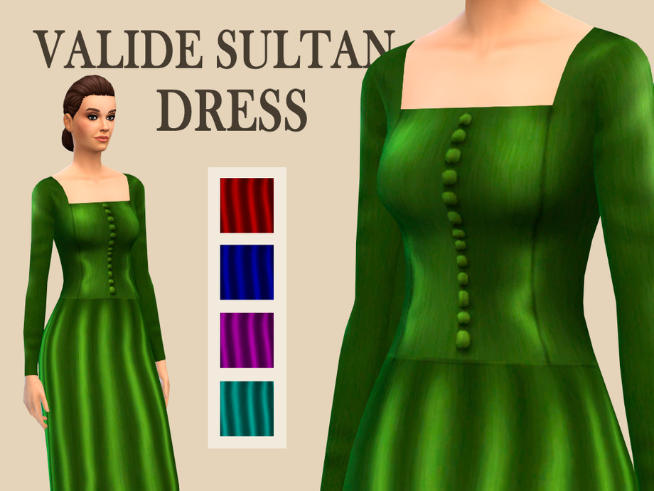 The Sims Resource | Long dress inspired by Valide Sultan - Magnificent ...