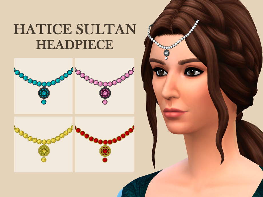 The Sims Resource | Headpiece with gemstones inspired by Hatice Sultan ...