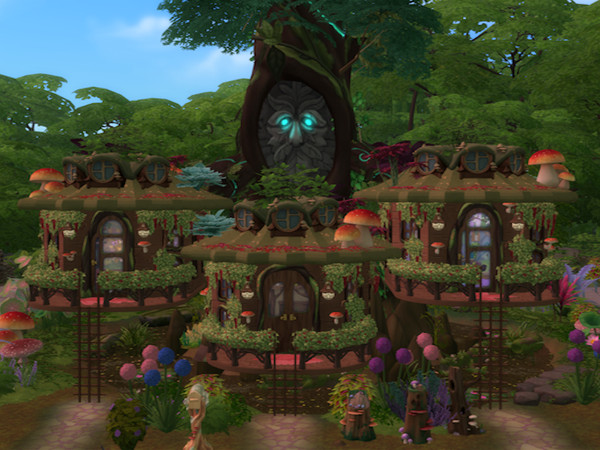 The Sims Resource | Fairy Treehouse on a Pond