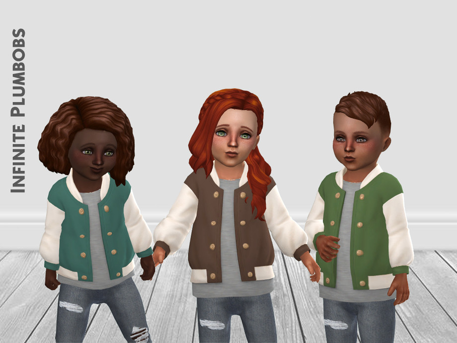 The Sims Resource | Toddler Autumnal Bomber Jacket