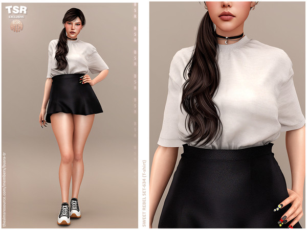 The Sims Resource | SWEET REBEL SET-634 (T-shirt) BD1613