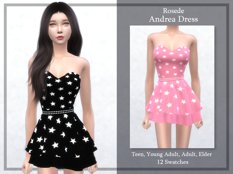 The Sims Resource | Andrea Dress