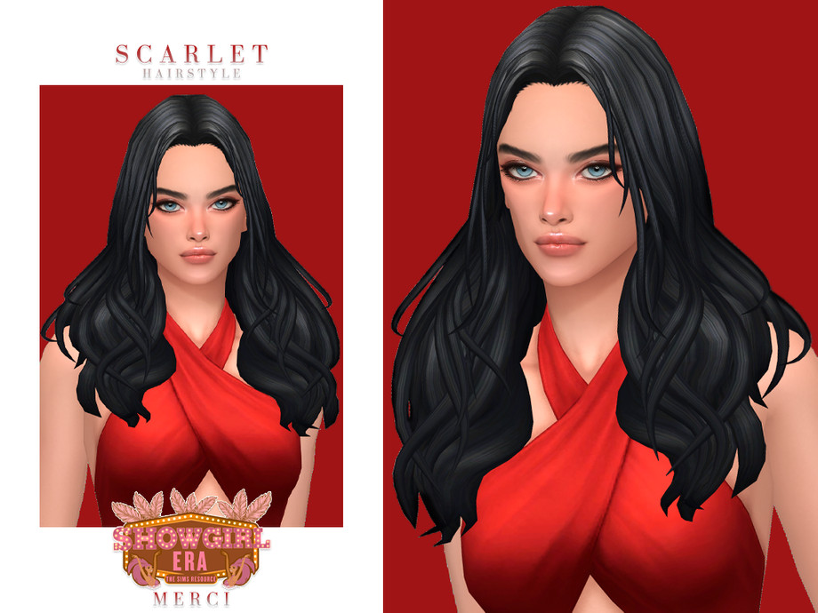 The Sims Resource | Showgirl Era Scarlet Hairstyle