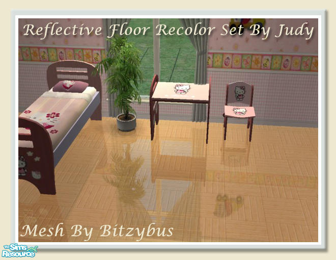 The Sims Resource | Judy Reflective Floor - Perfect Parquet