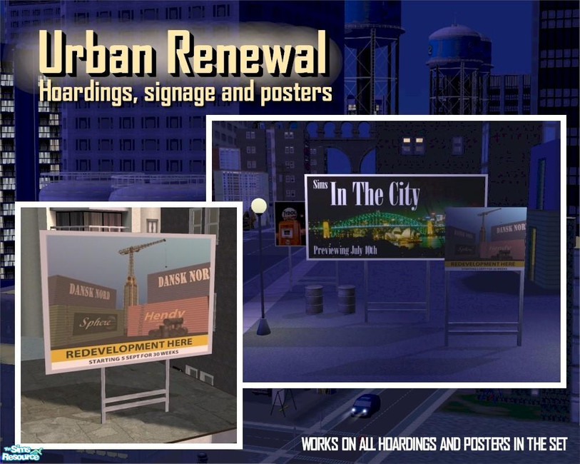 The Sims Resource - Poster Recolour - Redevelopment Here