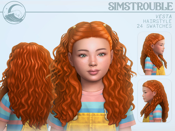 The Sims Resource | simstrouble_ChildHair_VestaV3.package