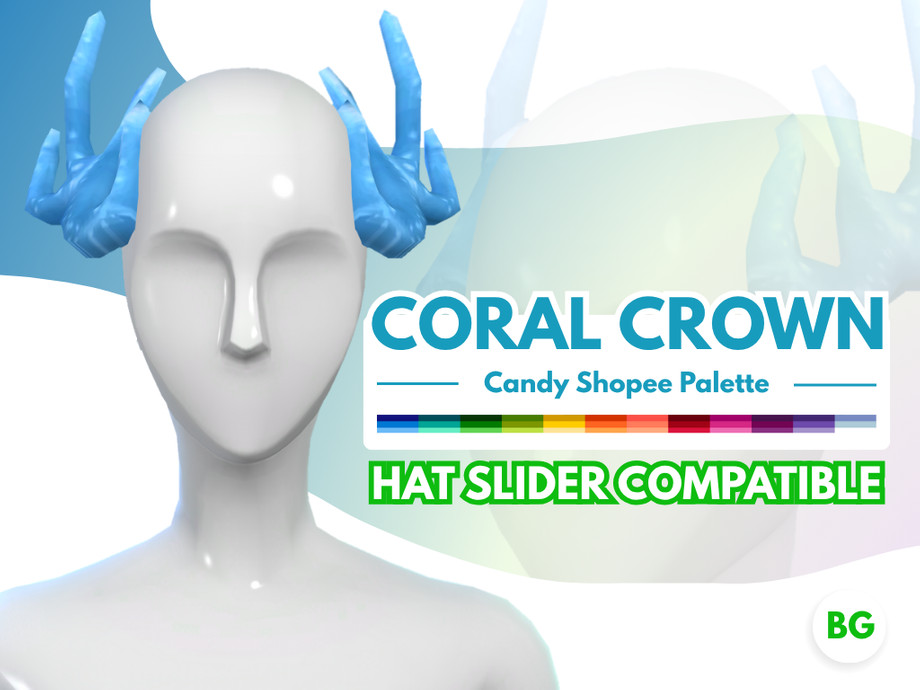 The Sims Resource | Coral Crown (Hat Slider Compatible)