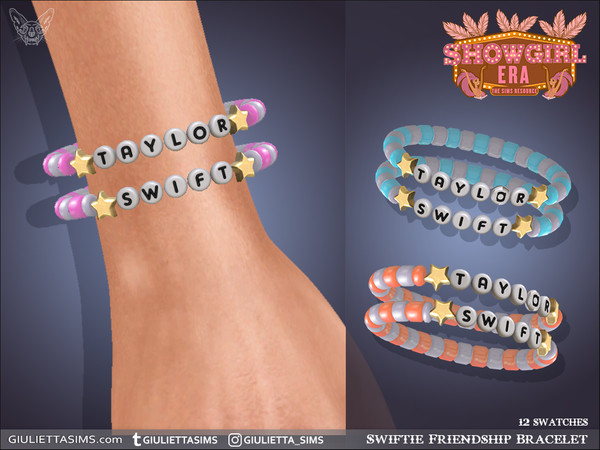 The Sims Resource | Showgirl Era - Swiftie Friendship Bracelet (right hand)