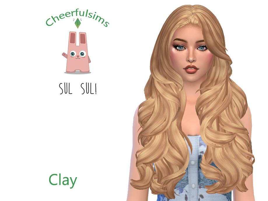 The Sims Resource | Clay Textures Wingssims ES0108 long wavy curl hair ...