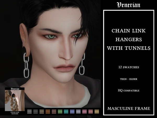 The Sims Resource | Chain Link Hangers With Tunnels by Venerian (Male ver.)